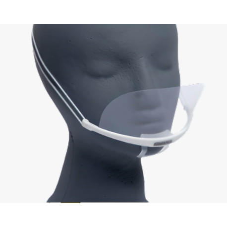 Tapaboca Plástico Transparente Hermes Humanpack.